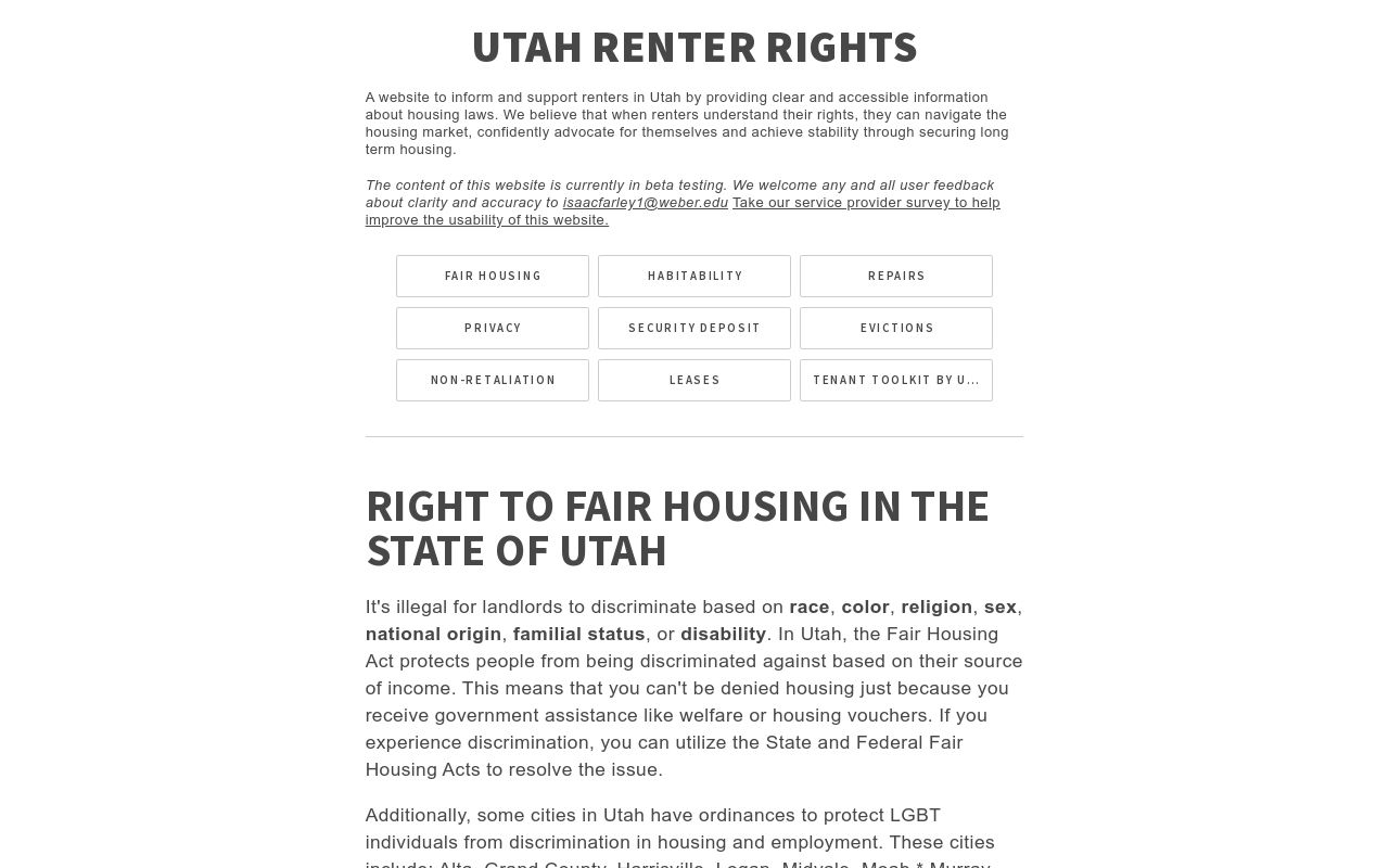 Utah Renter Rights
